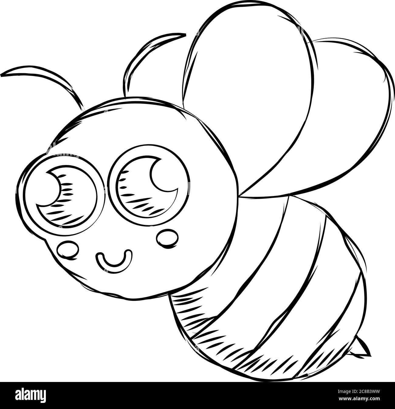 Biene clipart Schwarzweiß-Stockfotos und -bilder - Alamy