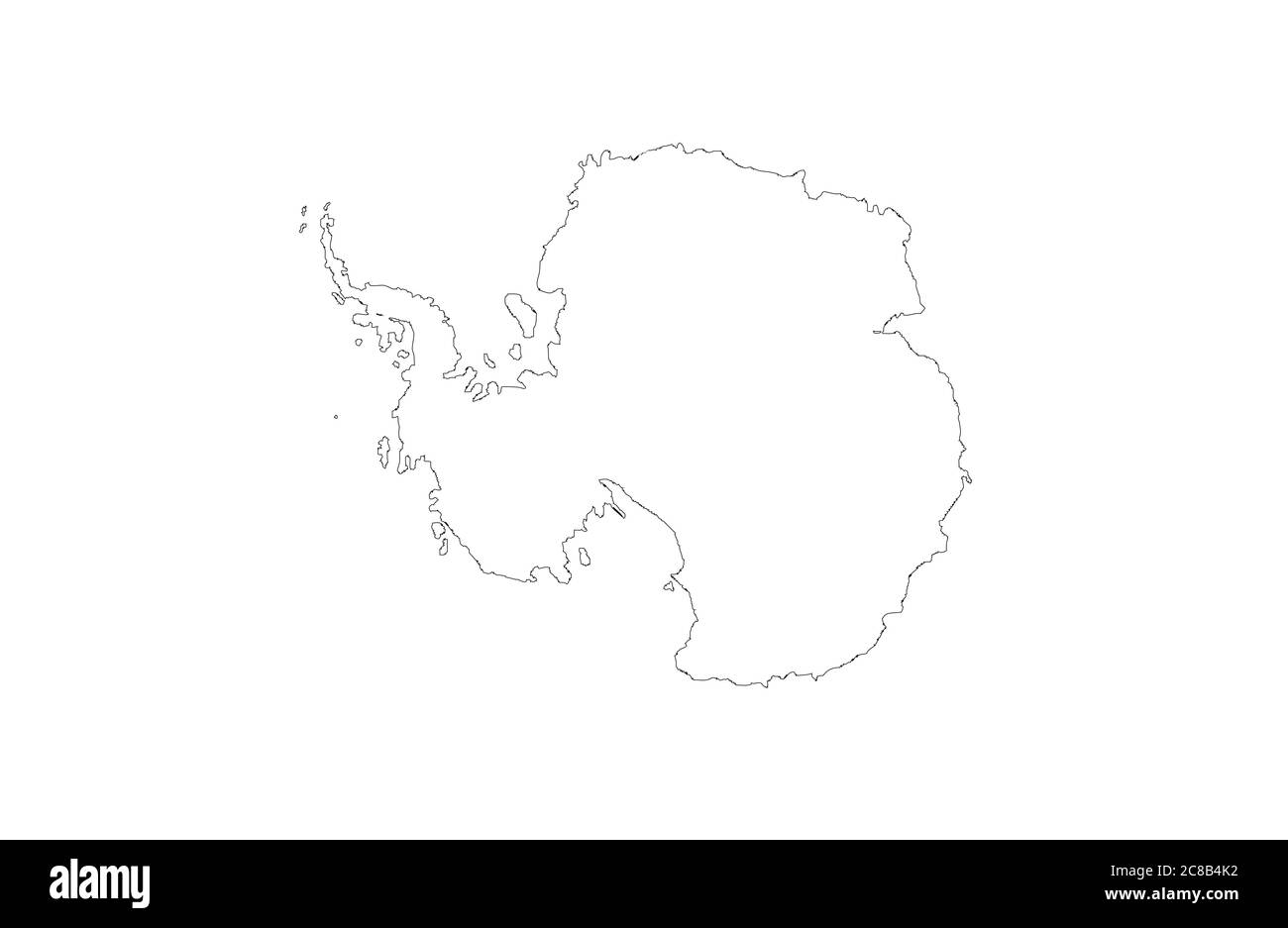Antarctica Karte Umriss Vektor Illustration Stock-Vektorgrafik - Alamy