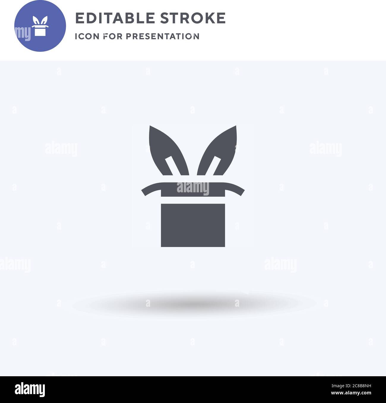 Bunny hat Icon Vektor, gefüllt flaches Zeichen, solides Piktogramm ...