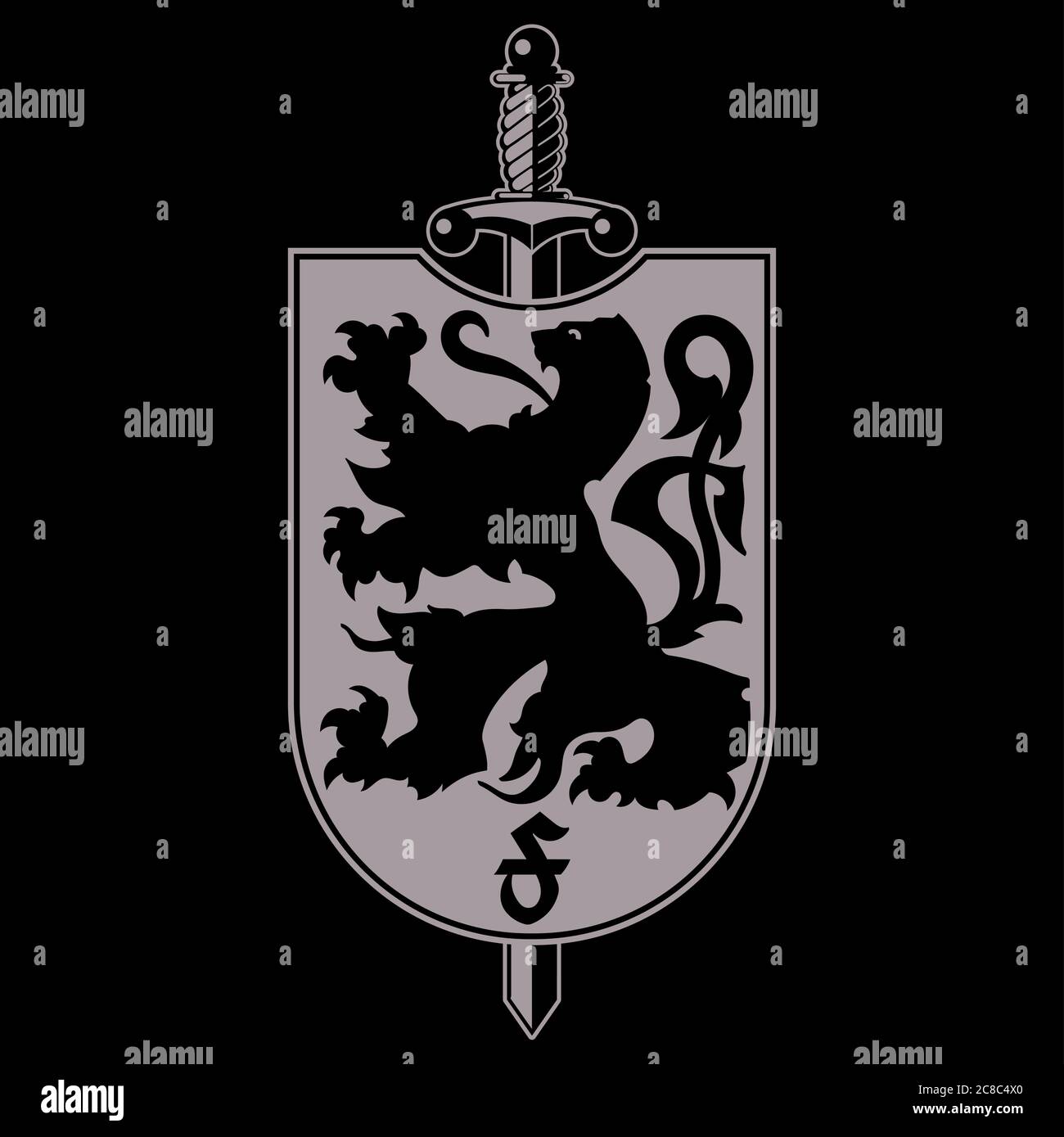Wappen löwe Stock-Vektorgrafiken kaufen - Alamy