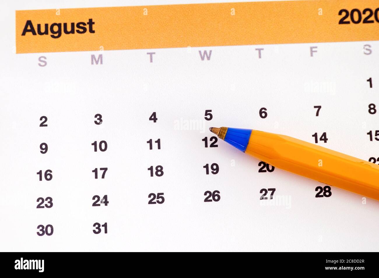 August kalender -Fotos und -Bildmaterial in hoher Auflösung – Alamy