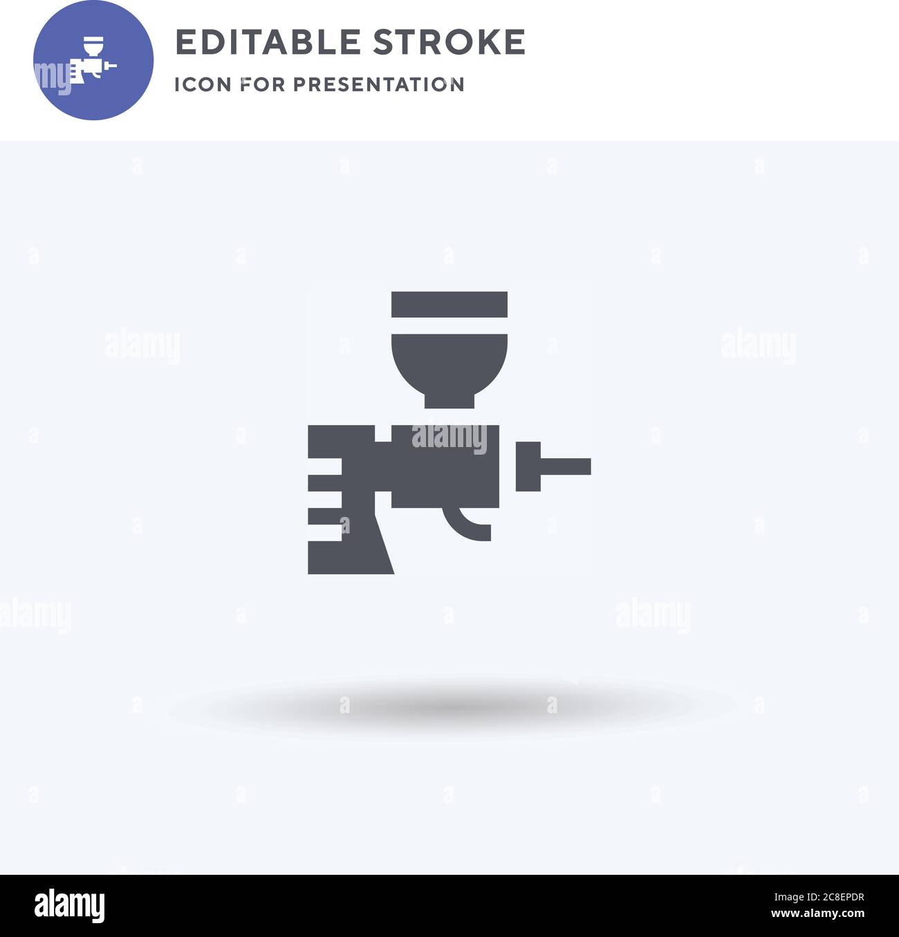 Spray Gun Icon Vektor, gefüllt flaches Zeichen, solides Piktogramm ...
