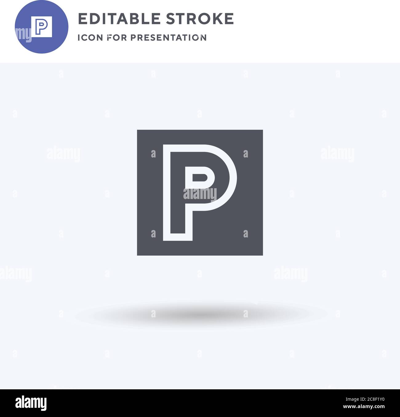 Parkplatz Symbol Vektor, gefüllt flache Zeichen, solide Piktogramm ...