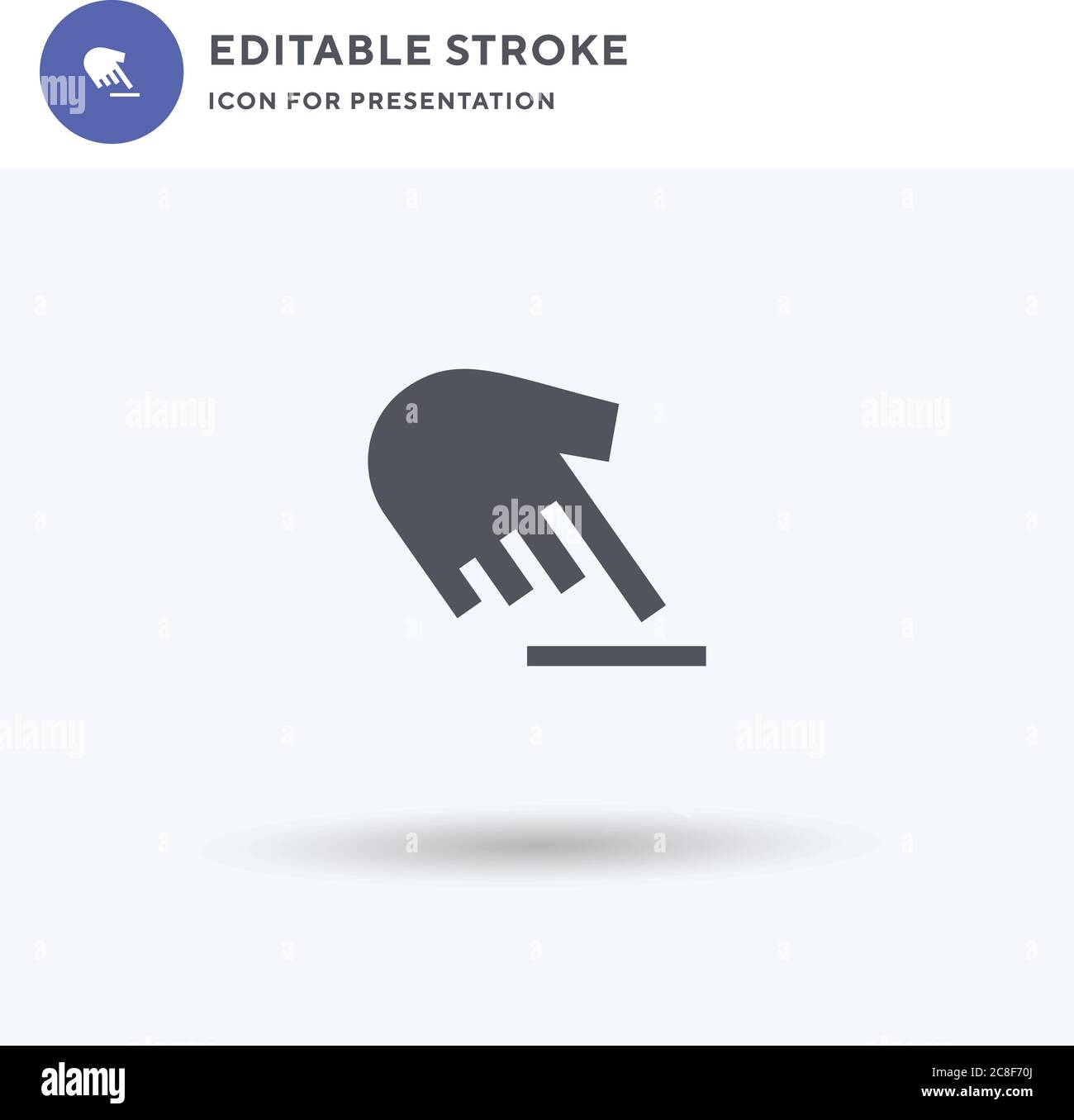 Finger-Symbol-Vektor, gefülltes flaches Zeichen, solides Piktogramm ...