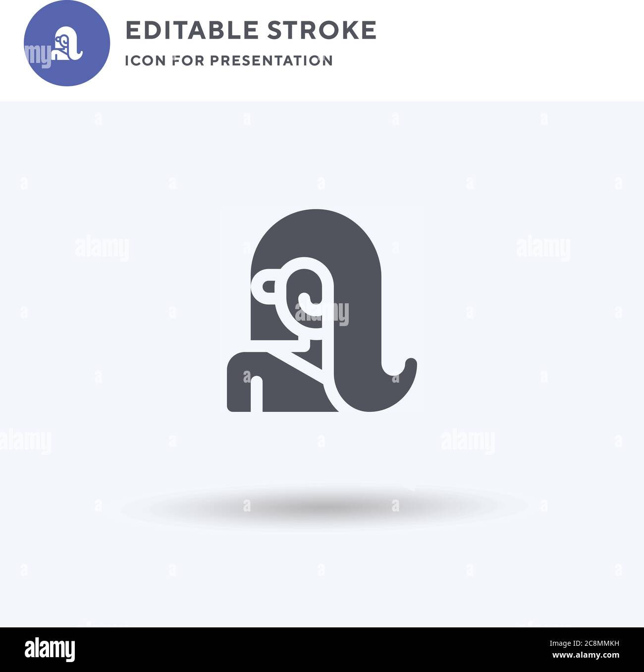 Jungfrau-Symbol-Vektor, gefüllt flache Zeichen, solides Piktogramm ...