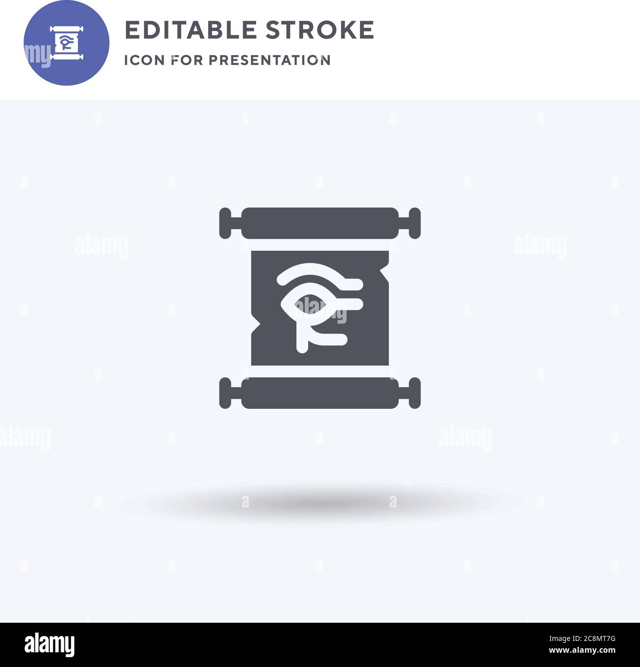 Pergament Icon Vektor, gefüllt flache Zeichen, solide Piktogramm ...