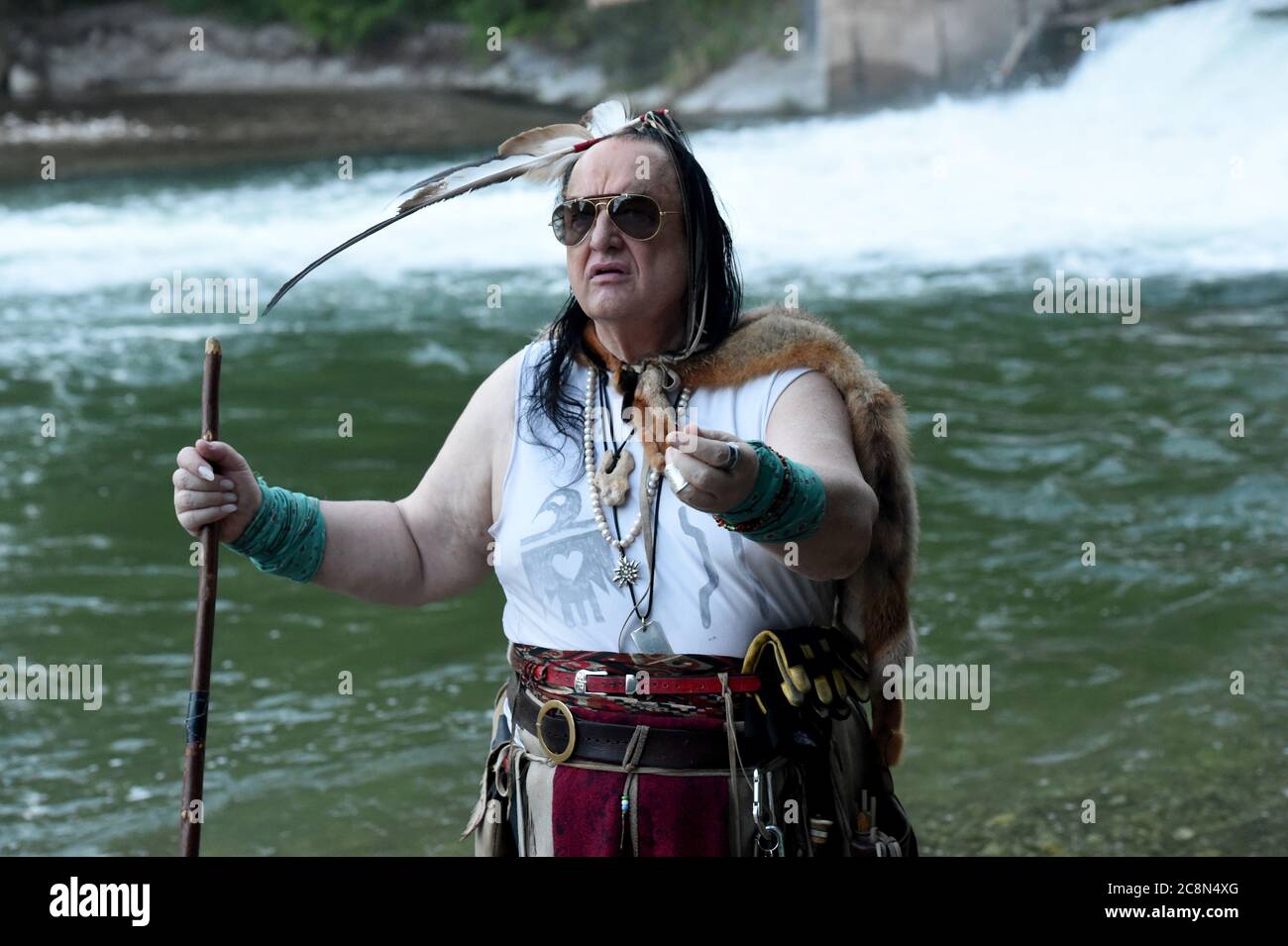 München, Deutschland. Juli 2020. Der Musiker Willy Michl steht in ...