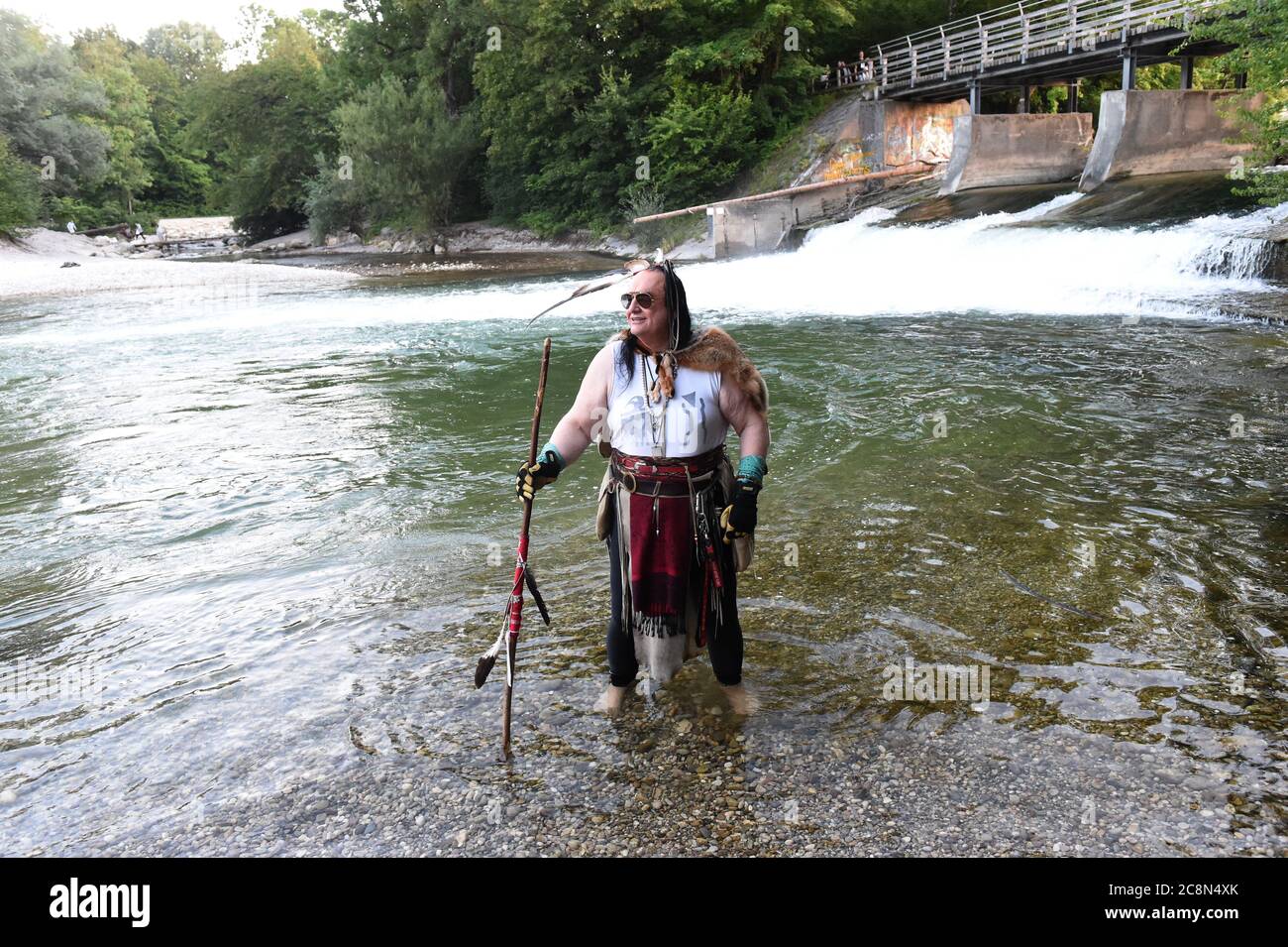München, Deutschland. Juli 2020. Der Musiker Willy Michl steht in ...
