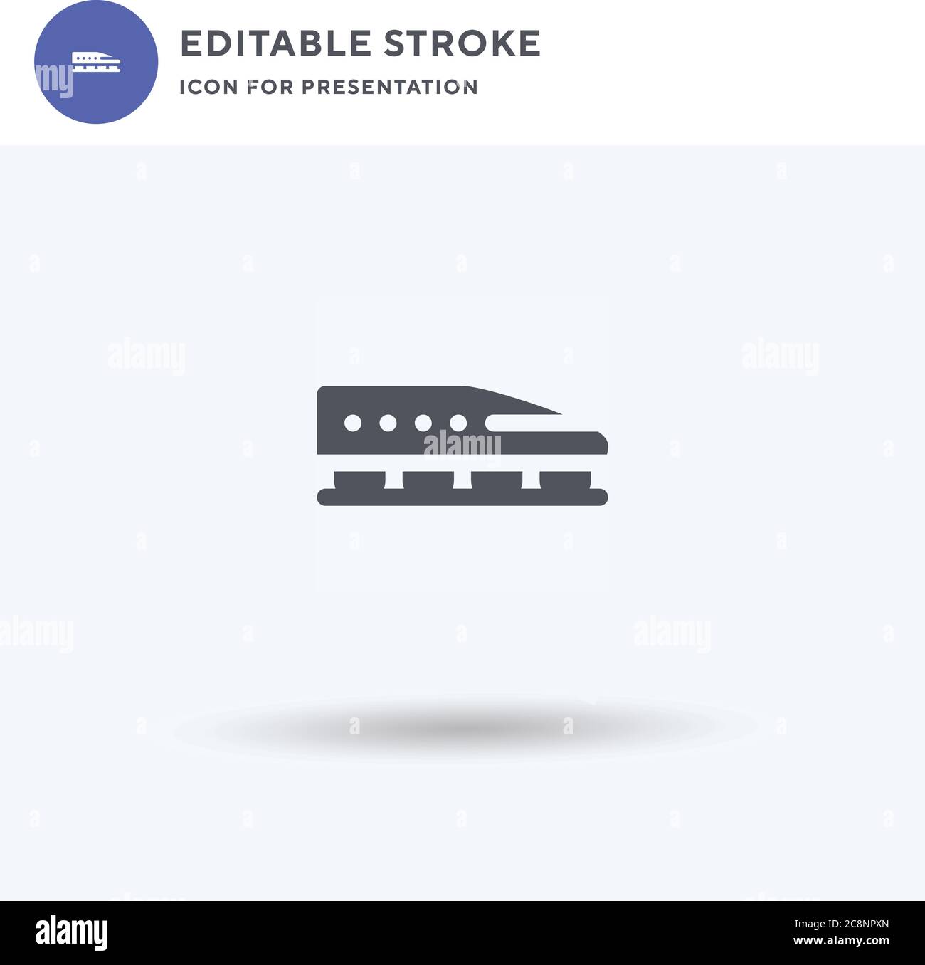 Shinkansen Icon Vektor, gefüllt flaches Zeichen, solides Piktogramm ...