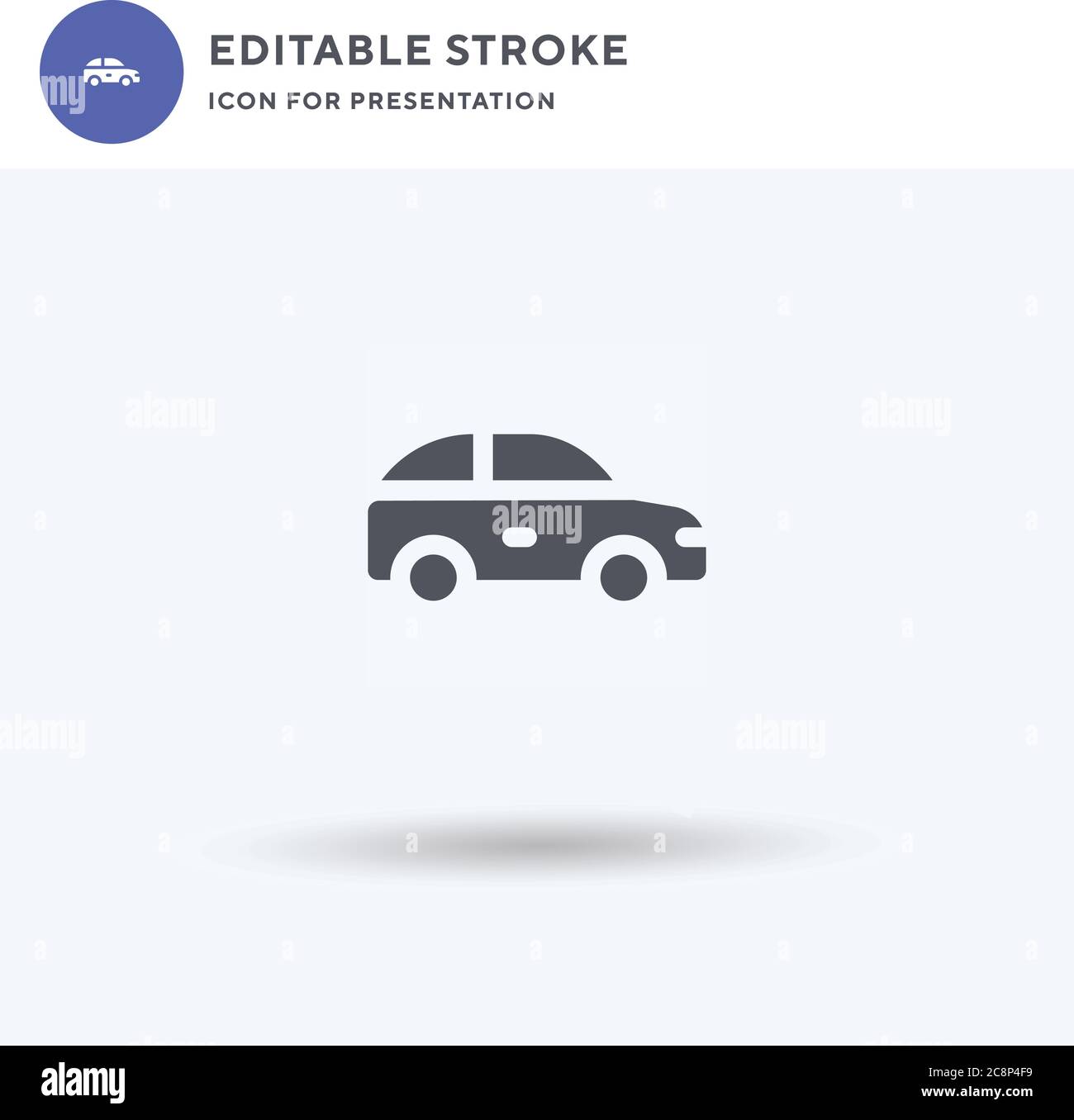 Auto-Symbol-Vektor, gefüllt flache Zeichen, solide Piktogramm isoliert ...