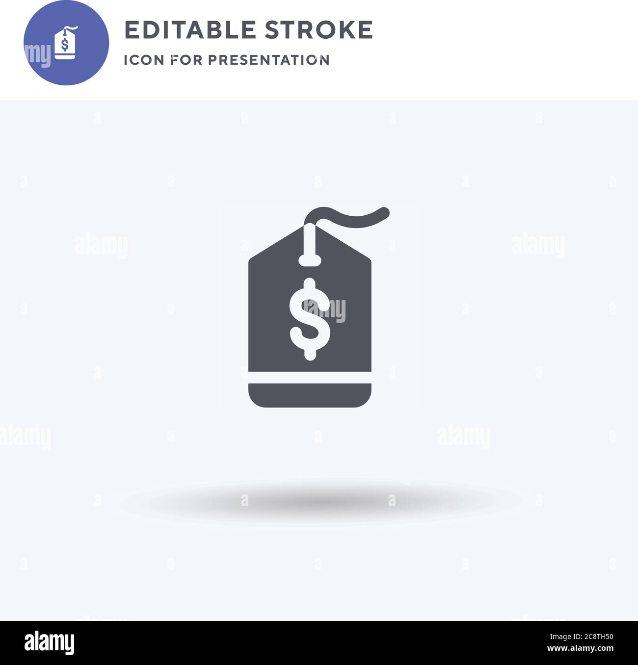 Preis Tag Icon Vektor, gefüllt flaches Zeichen, solides Piktogramm ...