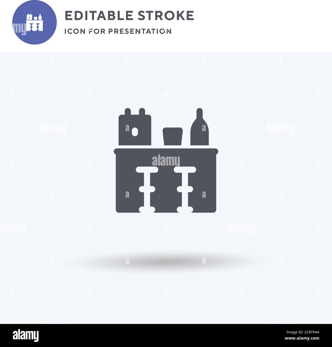 Bar Symbol Vektor, gefüllt flache Zeichen, solide Piktogramm isoliert ...