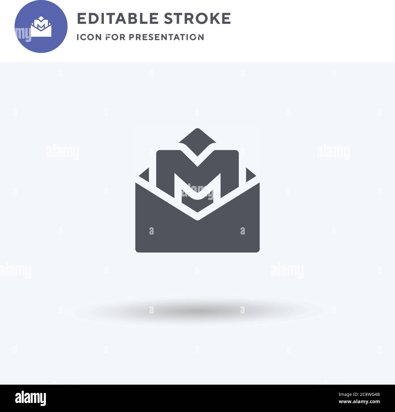 Gmail Icon Vektor, gefüllt flaches Zeichen, solide Piktogramm isoliert ...