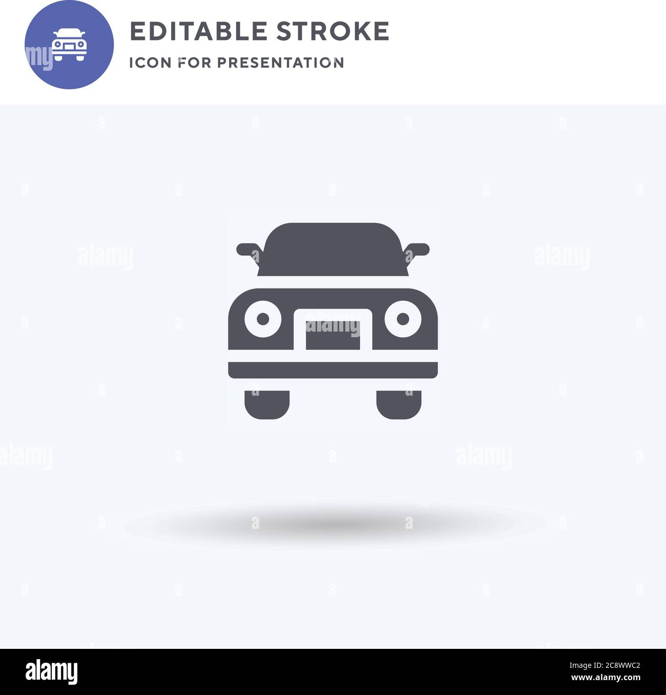 Auto-Symbol-Vektor, gefüllt flache Zeichen, solide Piktogramm isoliert ...