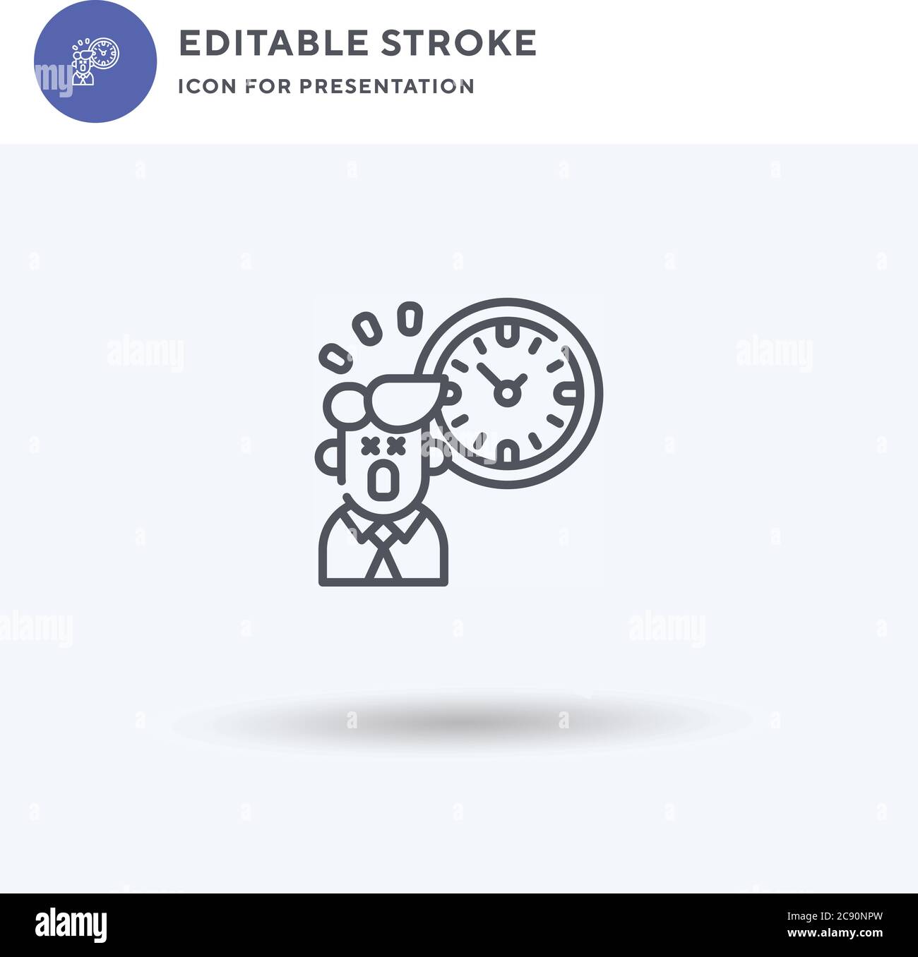 Deadline Icon Vektor, gefüllt flaches Zeichen, solides Piktogramm ...