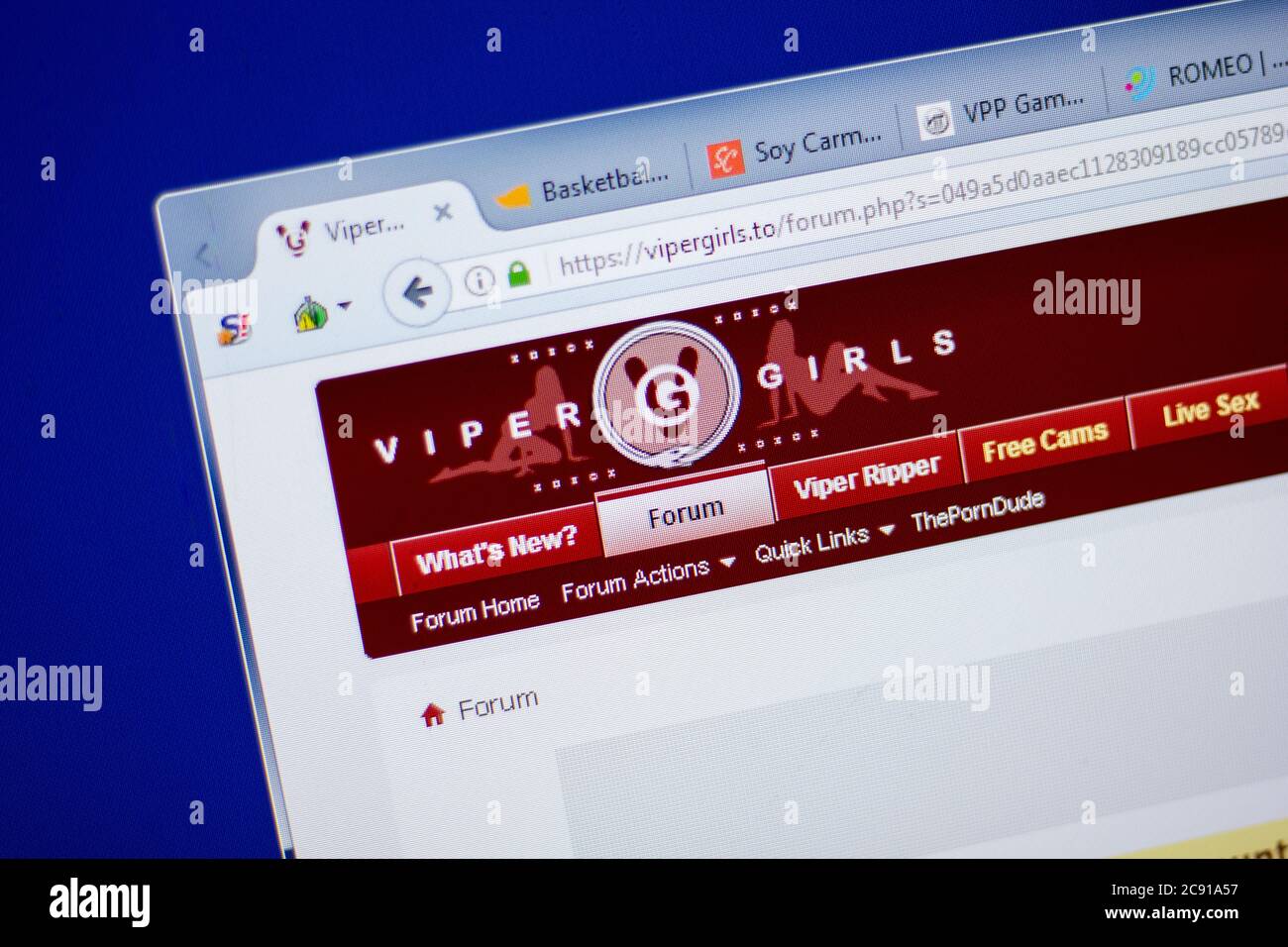Ryazan, Russland - 16. Juni 2018: Homepage der ViperGirls Website auf ...