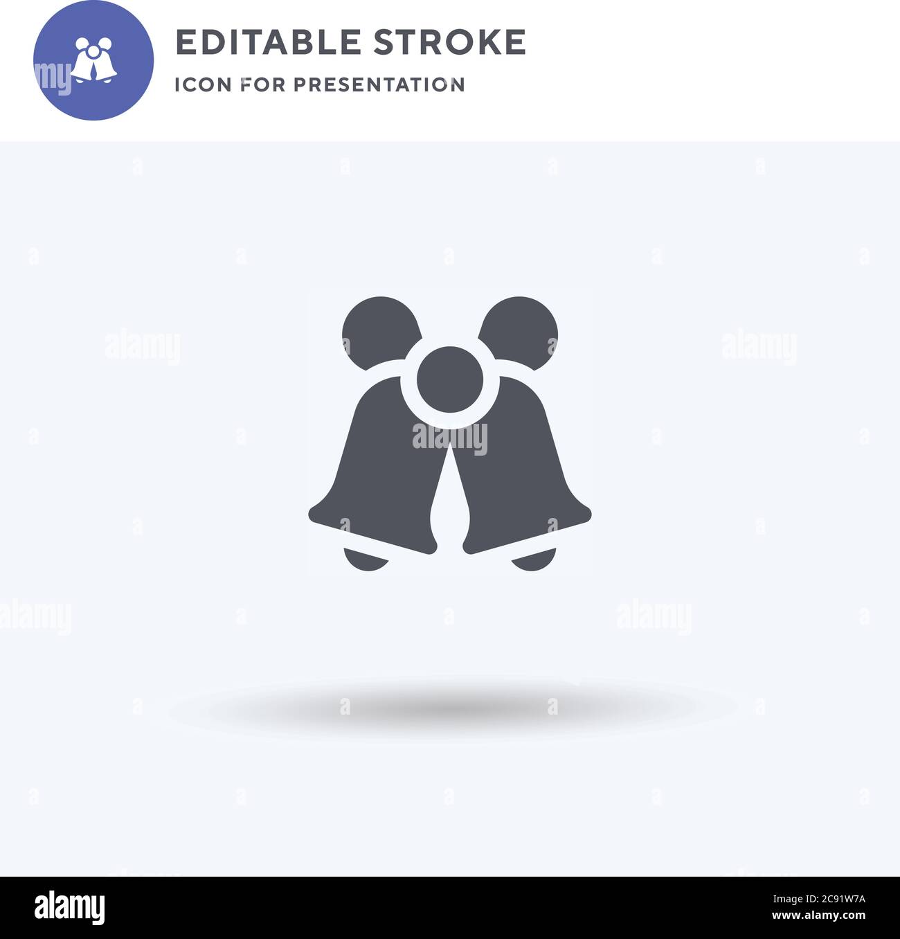 Glocke Symbol Vektor, gefüllt flache Zeichen, solide Piktogramm ...