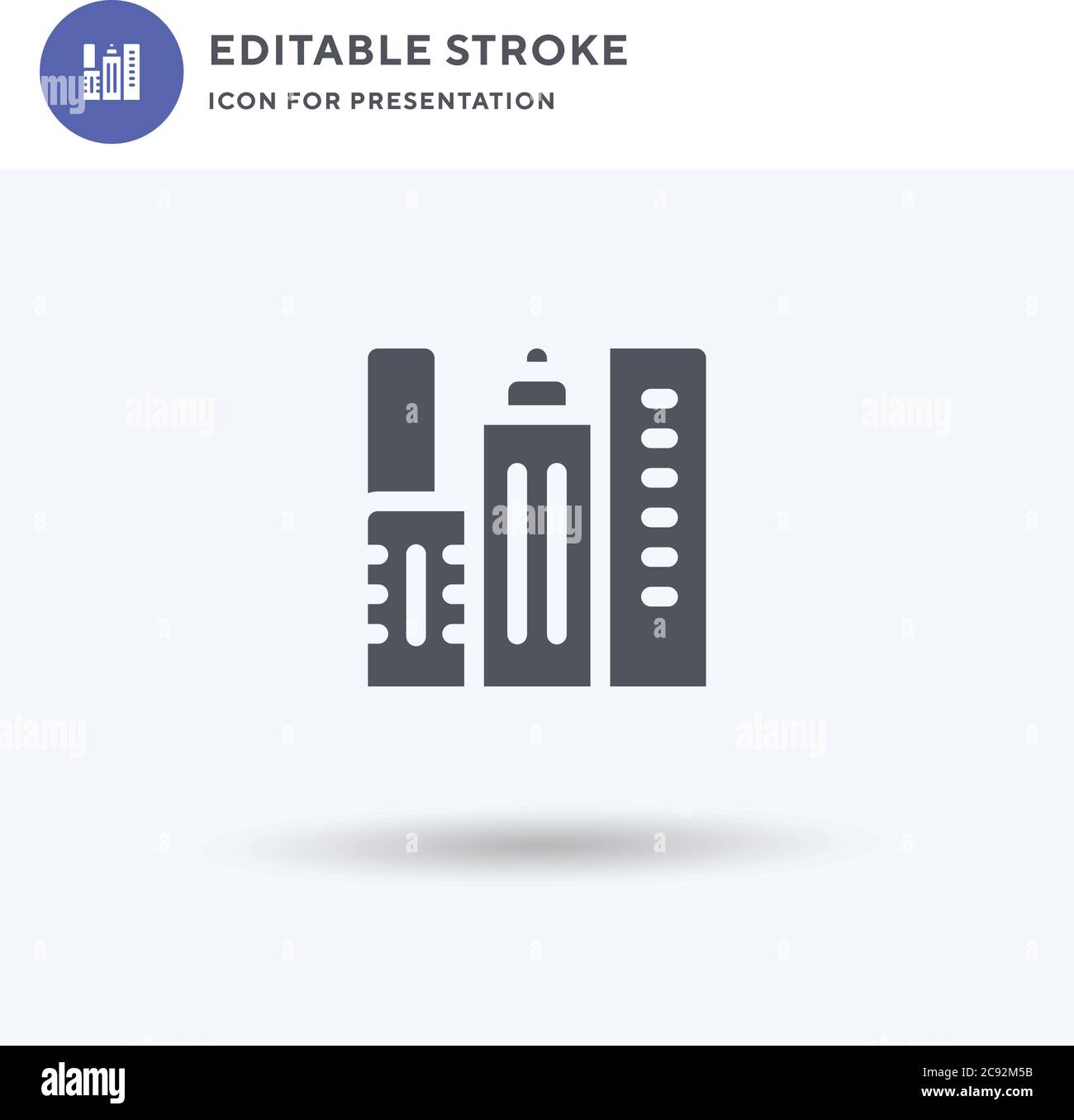 Stadt-Symbol-Vektor, gefüllt flaches Zeichen, solides Piktogramm ...