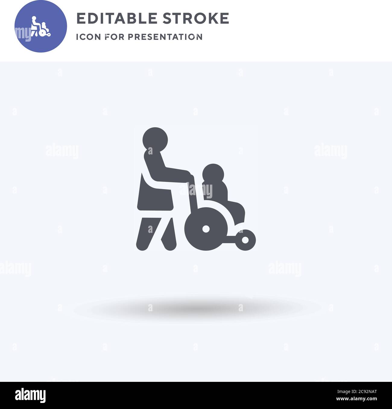 Carer Icon Vektor, gefüllt flaches Zeichen, solides Piktogramm isoliert ...