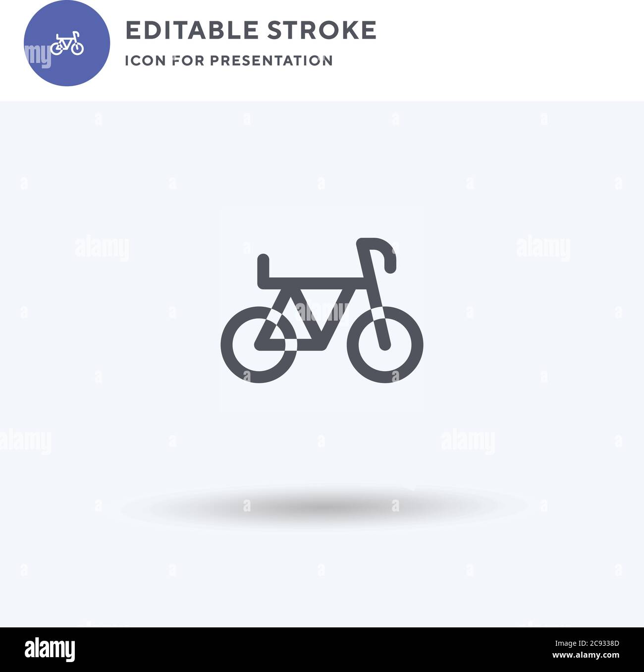 Fahrrad-Symbolvektor, gefülltes flaches Schild, solides Piktogramm ...