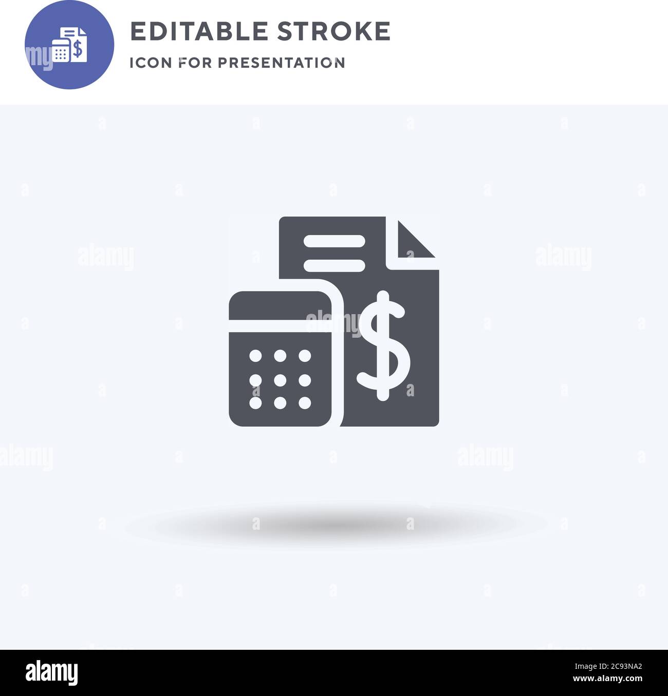 Budget Icon Vektor, gefüllt flache Zeichen, solide Piktogramm isoliert ...