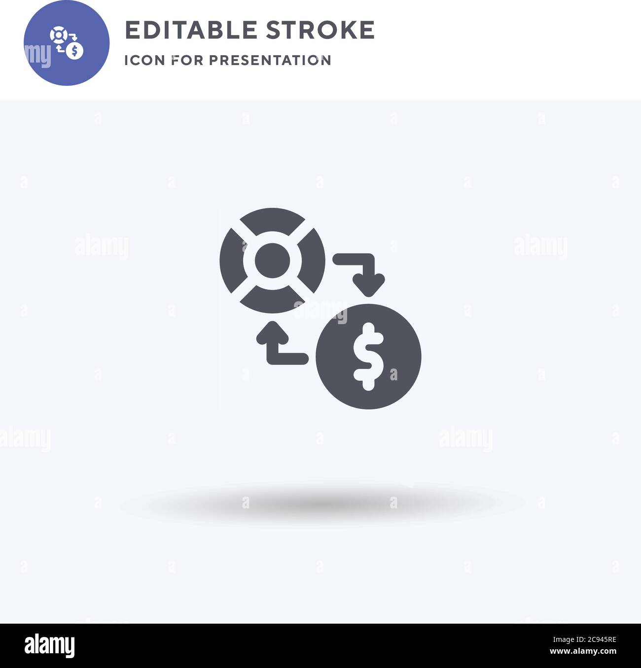 Austausch-Symbolvektor, gefülltes flaches Zeichen, solides Piktogramm ...