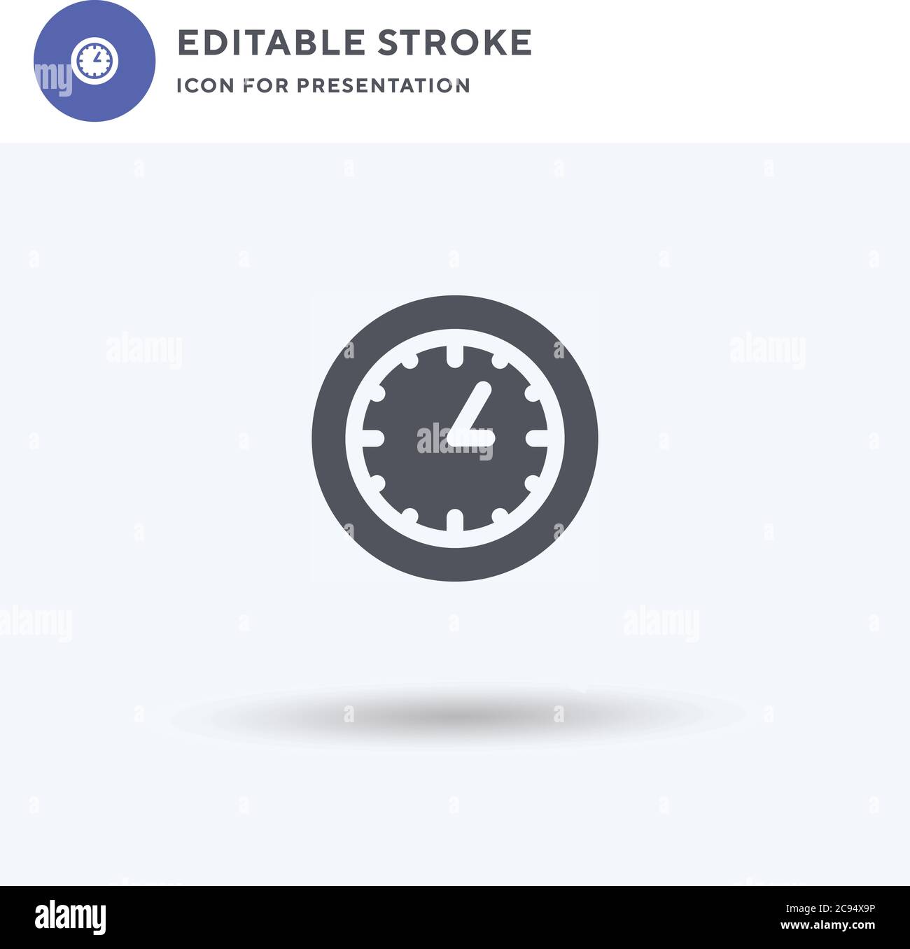 Uhr Symbol Vektor, gefüllt flache Zeichen, solide Piktogramm isoliert ...