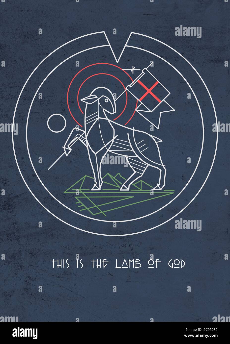 Handgezeichnete Illustration oder Zeichnung des Symbols von Jesus ...