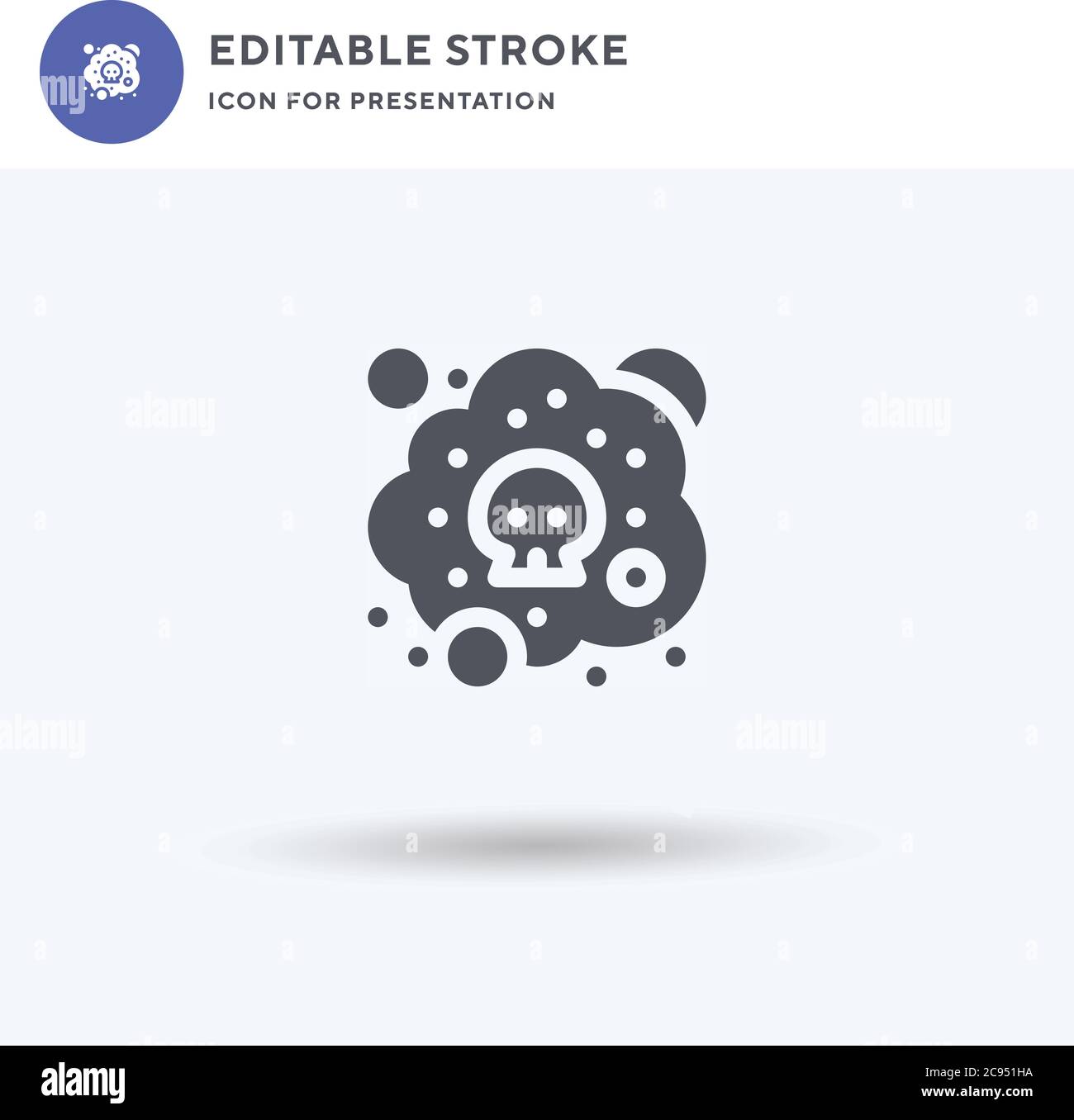 Staub-Symbol-Vektor, gefülltes flaches Zeichen, solides Piktogramm ...