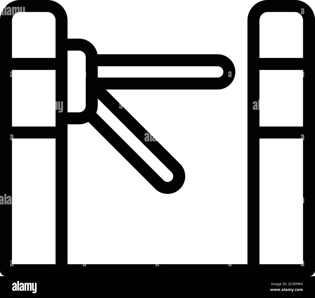 Eingang Drehkreuz Symbol, Umriss Stil Stock-Vektorgrafik - Alamy
