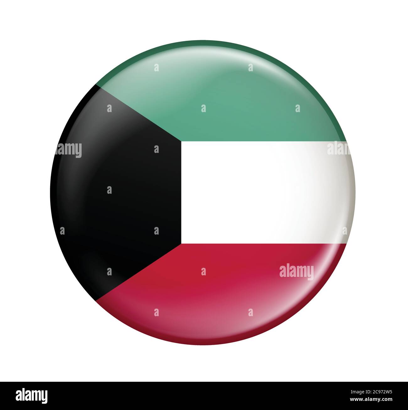 Kuwait Flagge Symbol Vektor-Illustration isoliert auf weißem ...
