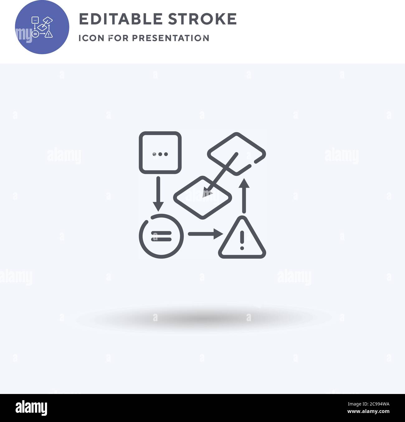 Workflow-Symbolvektor, gefülltes flaches Schild, solides Piktogramm ...