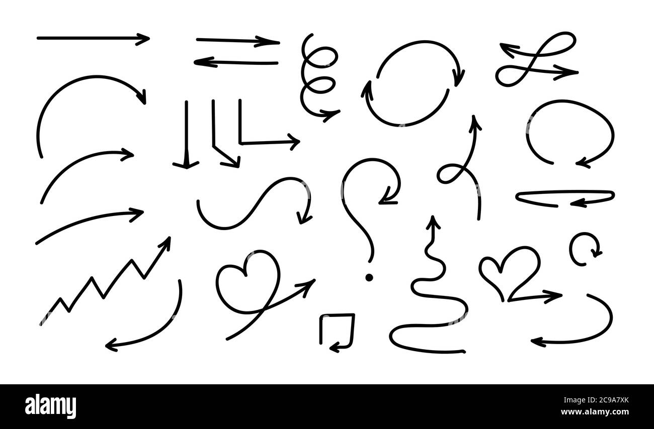 Arrow scribble isolated -Fotos und -Bildmaterial in hoher Auflösung – Alamy