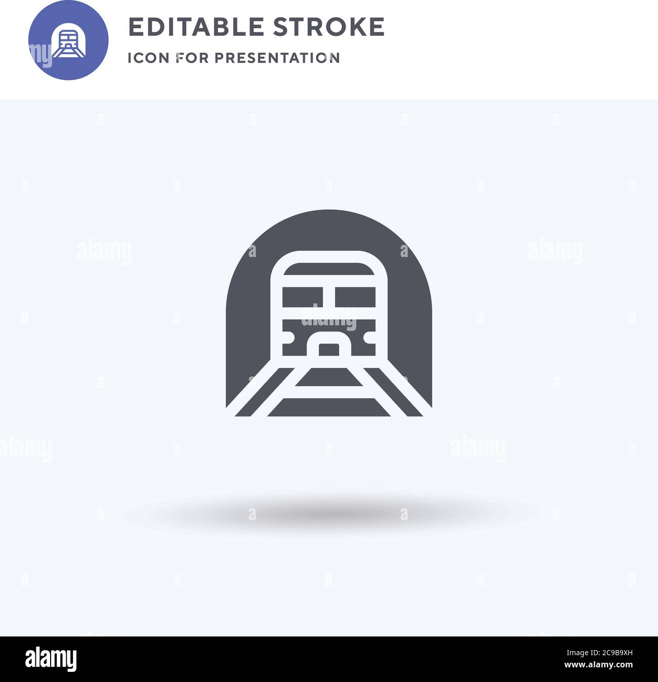 Zug-Symbol-Vektor, gefüllt flache Zeichen, solide Piktogramm isoliert ...