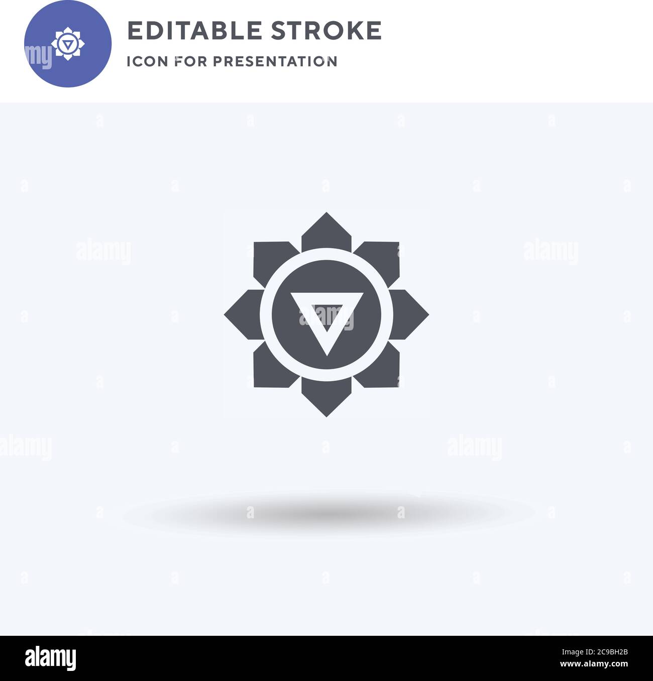 Chakra-Symbolvektor, gefülltes flaches Zeichen, solides Piktogramm ... Chakra-Symbolvektor, gefülltes flaches Zeichen, solides Piktogramm ...