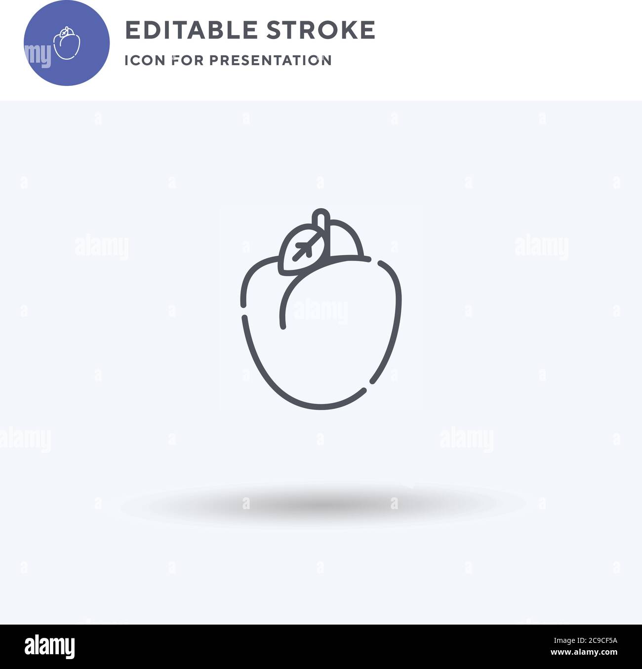 Peach Icon Vektor, gefüllt flaches Zeichen, solides Piktogramm isoliert ...