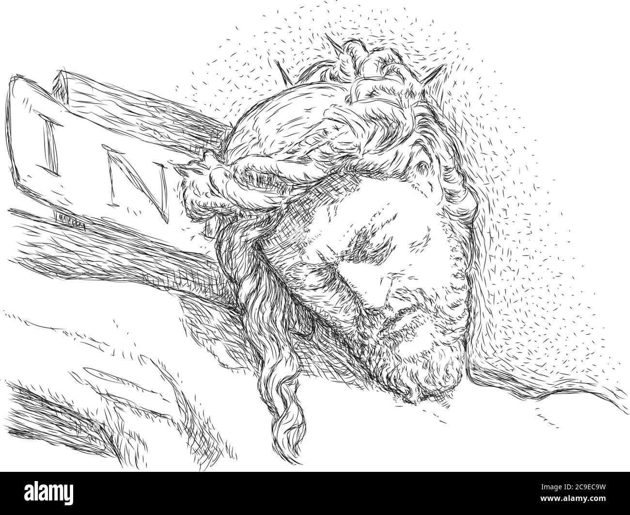 Jesus christ crucified painting Ausgeschnittene Stockfotos und -bilder - Alamy