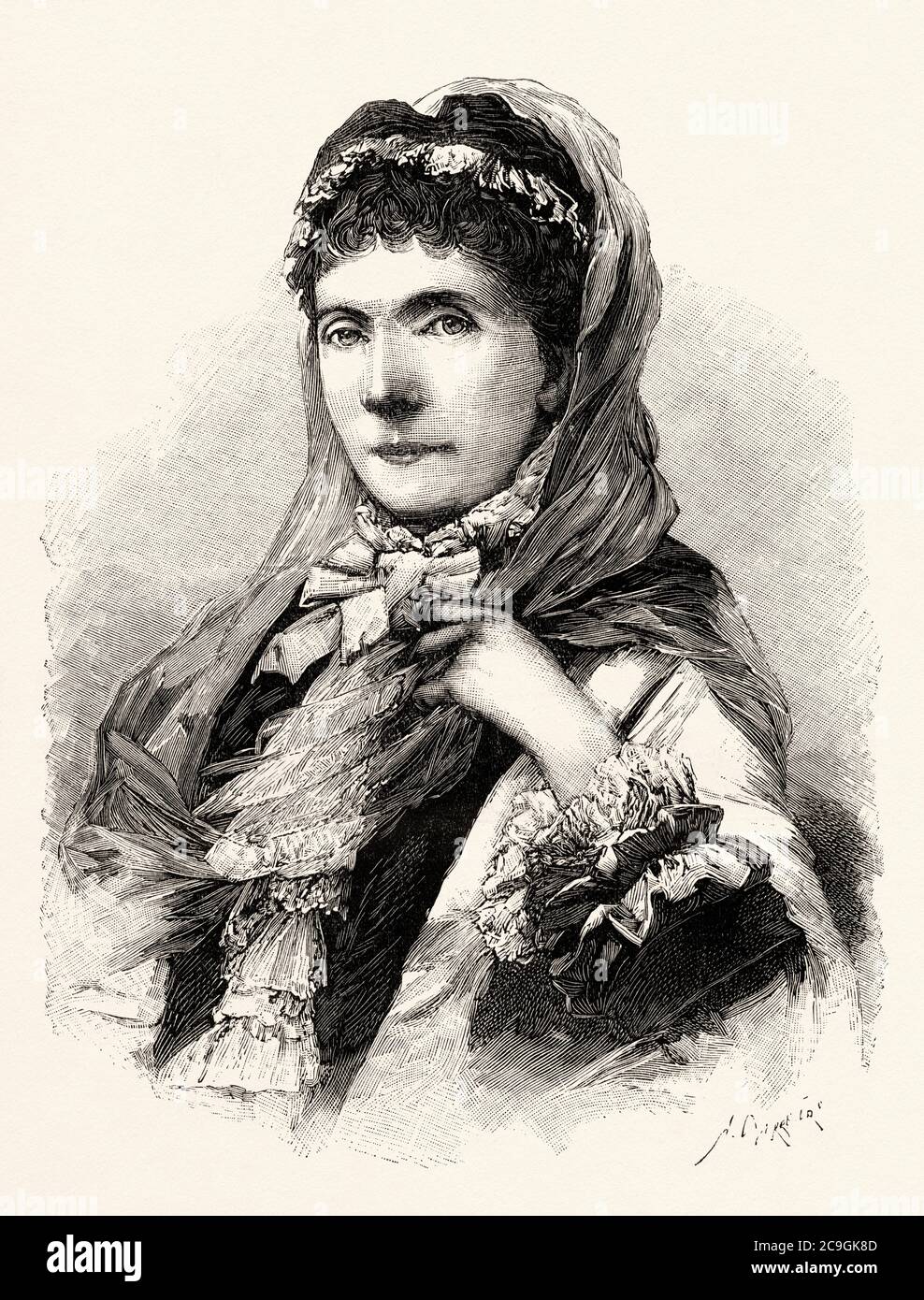 Porträt von Augusta Marie Luise Katharina von Sachsen-Weimar-Eisenach ...
