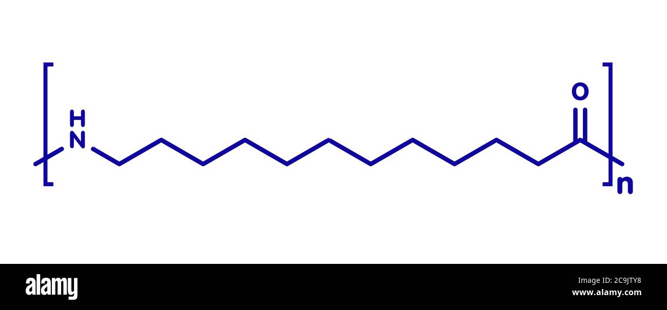 Chemische struktur des nylon 12 polymers -Fotos und -Bildmaterial in ...