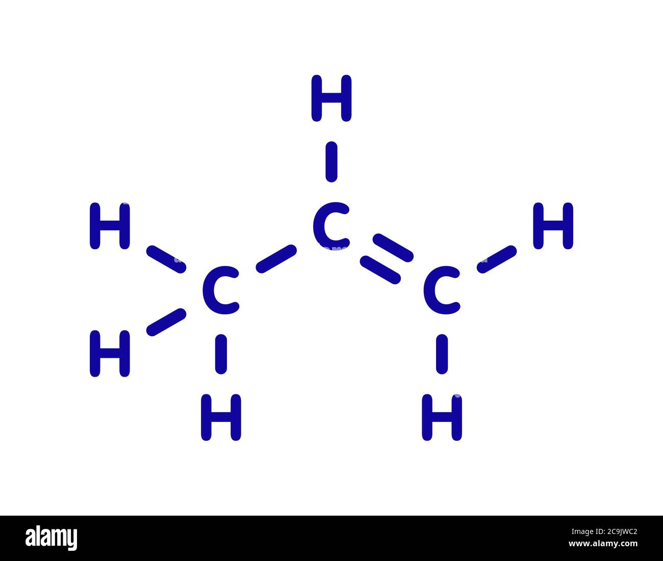 Chemical structure propylene propene polypropylene -Fotos und ...