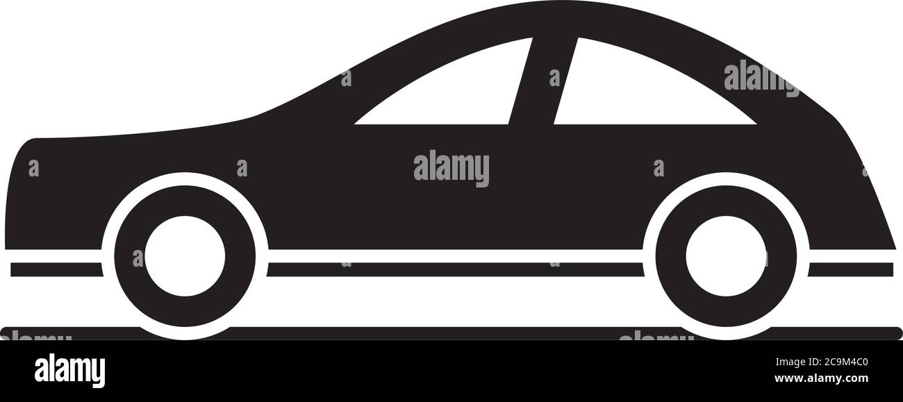 Auto Luxus Modell Transport Fahrzeug Silhouette Stil Symbol Design ...