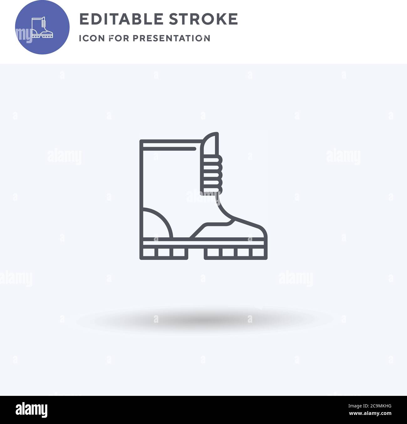 Stiefel Symbolvektor, gefüllt flache Zeichen, solide Piktogramm ...