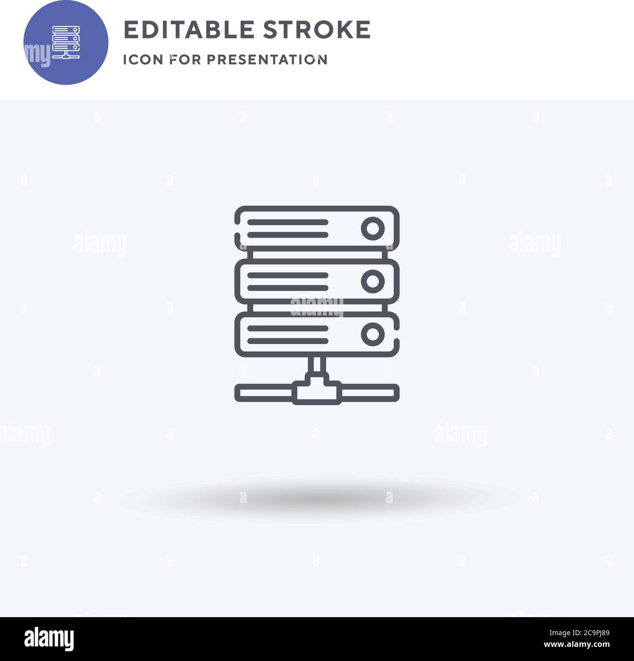 VPS-Symbolvektor, gefülltes flaches Zeichen, solides Piktogramm ...