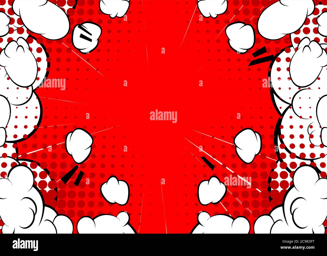 Cartoon-Design farbigen Hintergrund. Comic-Hintergrund Illustration mit ...