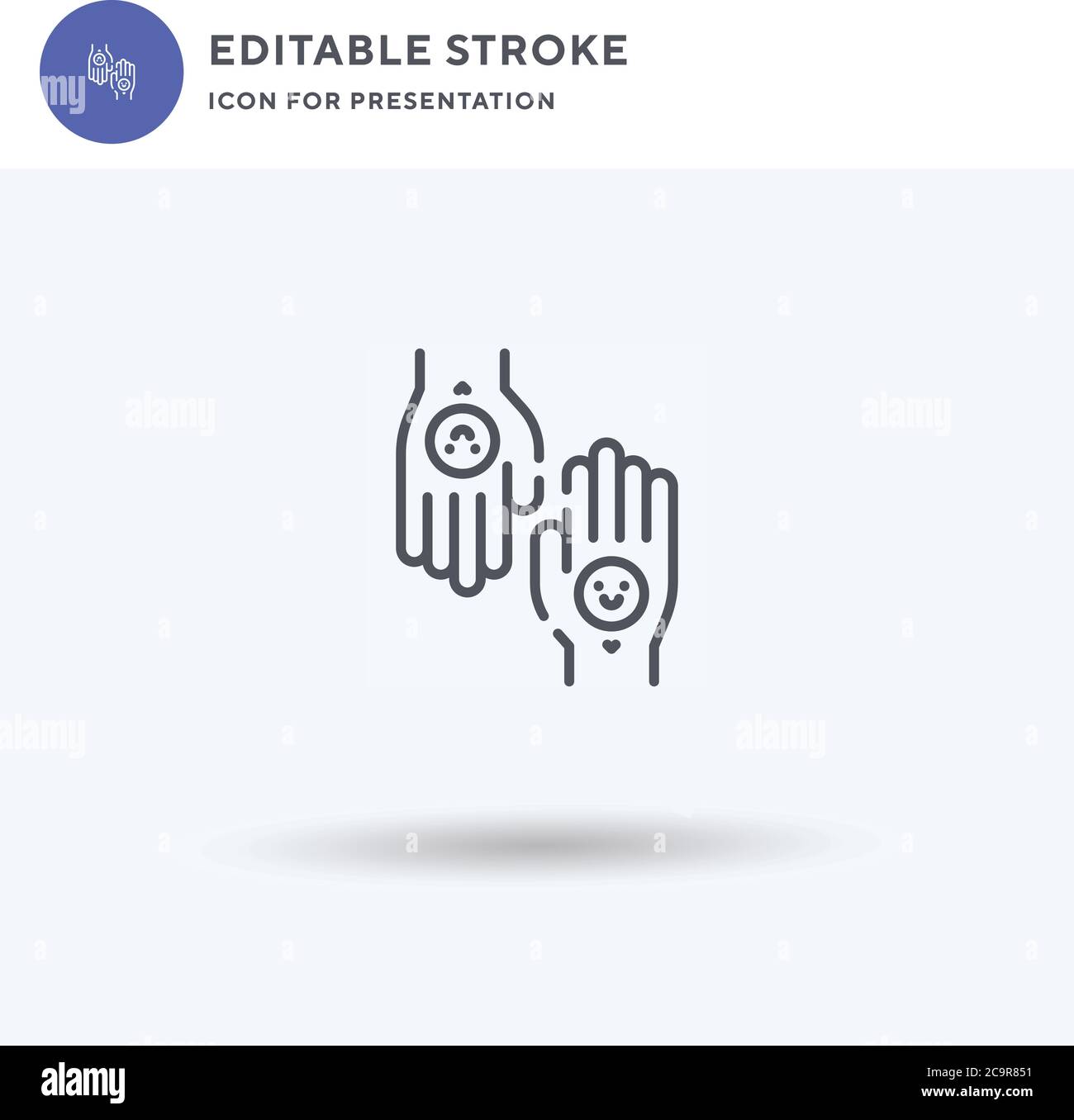 Freundliche Symbolvektor, gefülltes flaches Zeichen, solides Piktogramm ...