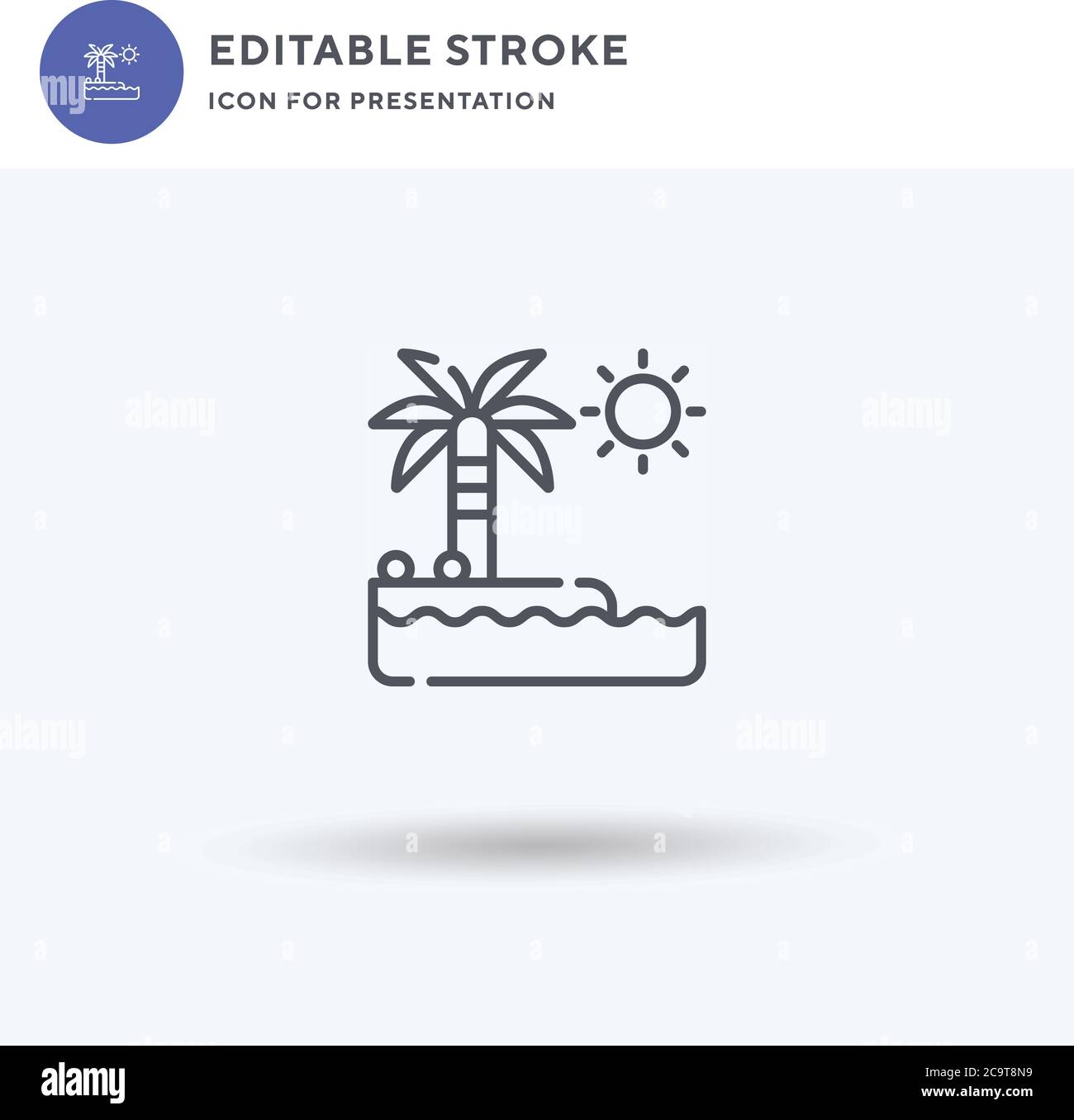 Strand-Icon-Vektor, gefülltes flaches Schild, solides Piktogramm ...