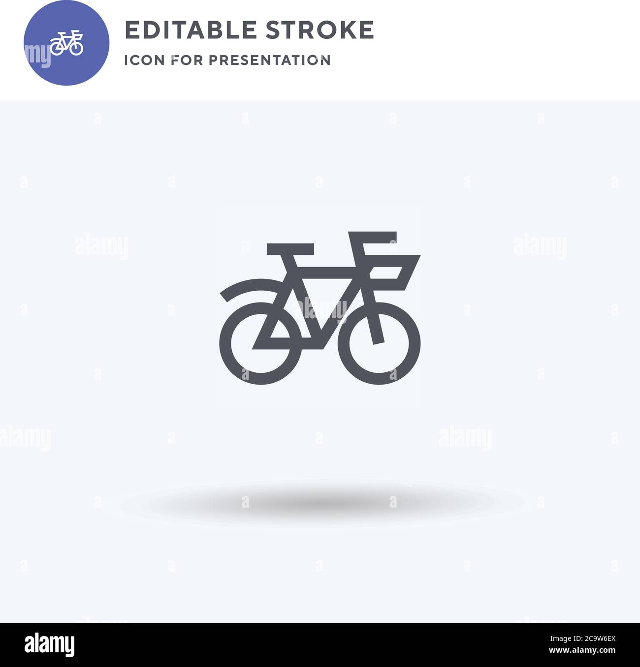 Fahrrad-Symbolvektor, gefülltes flaches Schild, solides Piktogramm ...