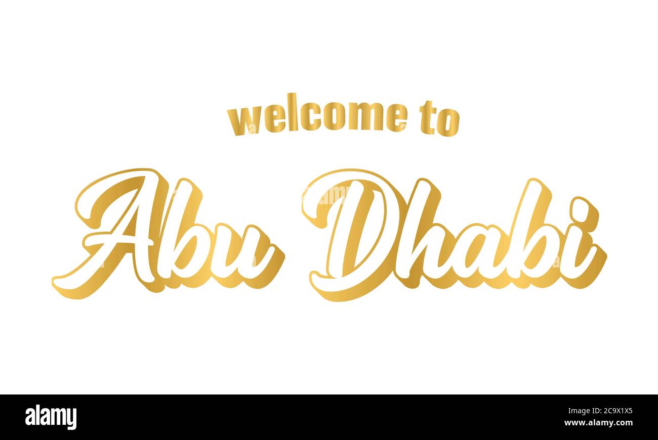 Hand skizziert DUBAI Wort als Banner oder Logo in Gold. Beschriftung ...