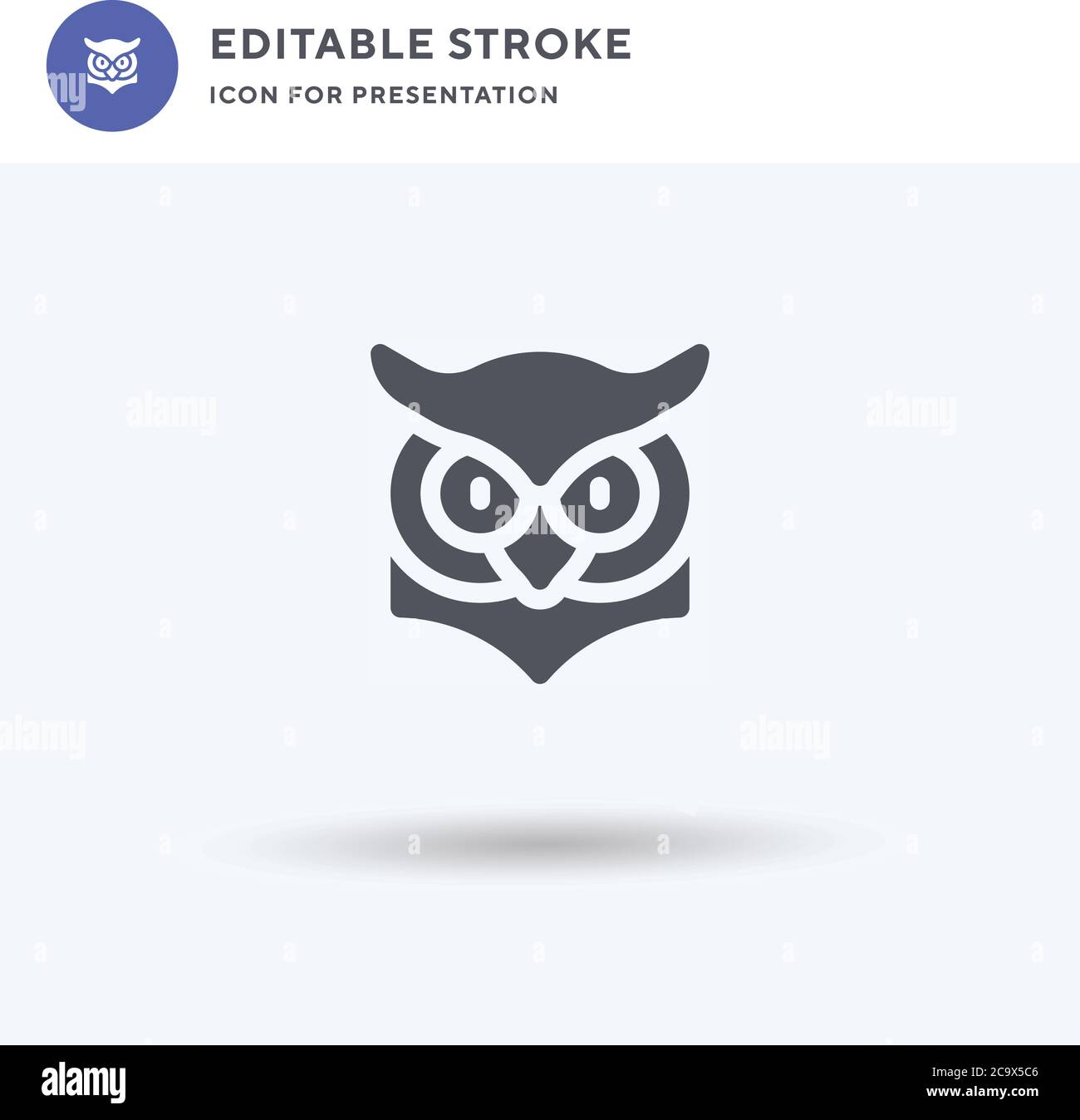 Eule Icon Vektor, gefüllt flaches Zeichen, solides Piktogramm isoliert ...