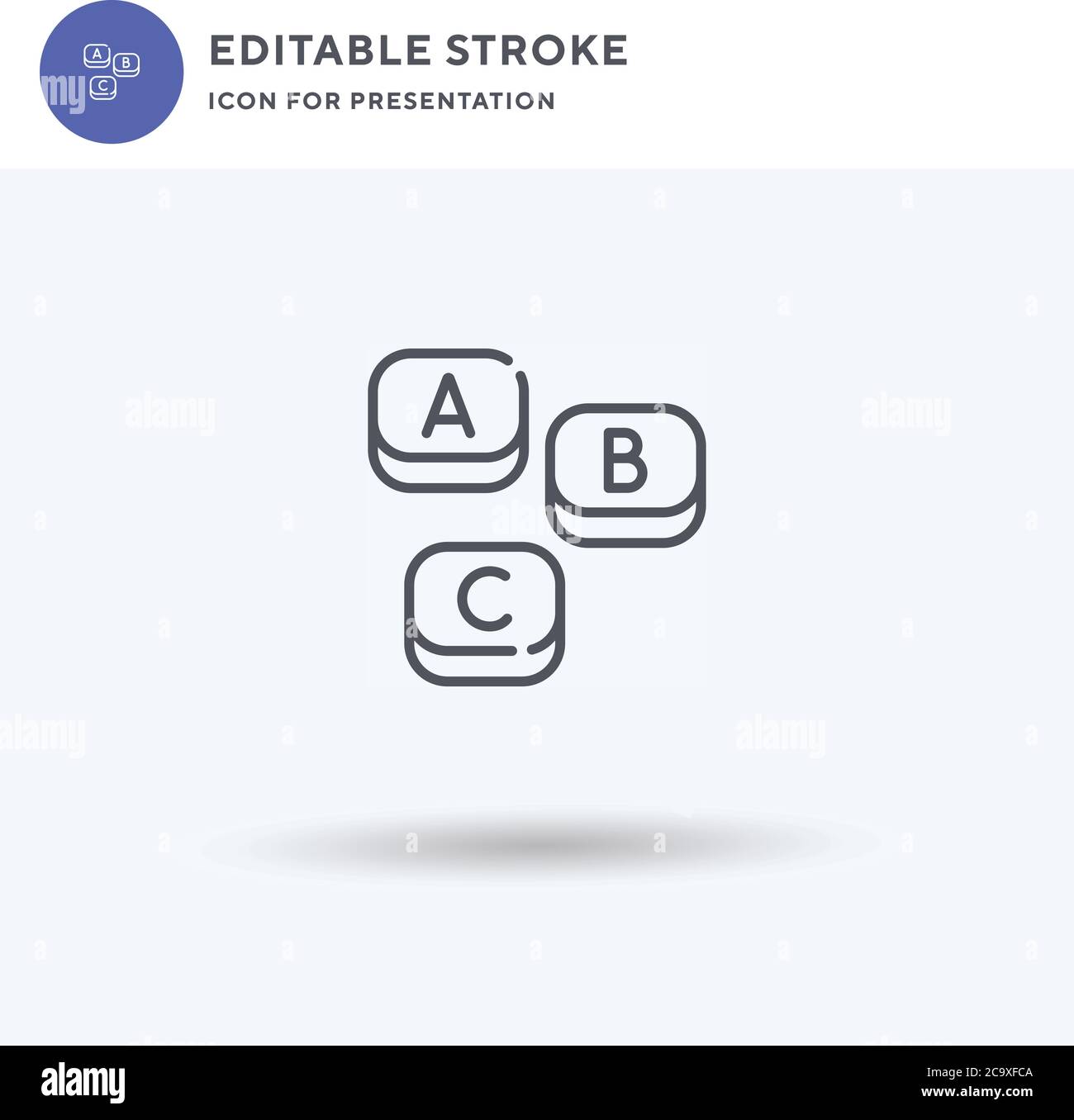 Tasten Symbolvektor, gefüllt flaches Zeichen, solides Piktogramm ...